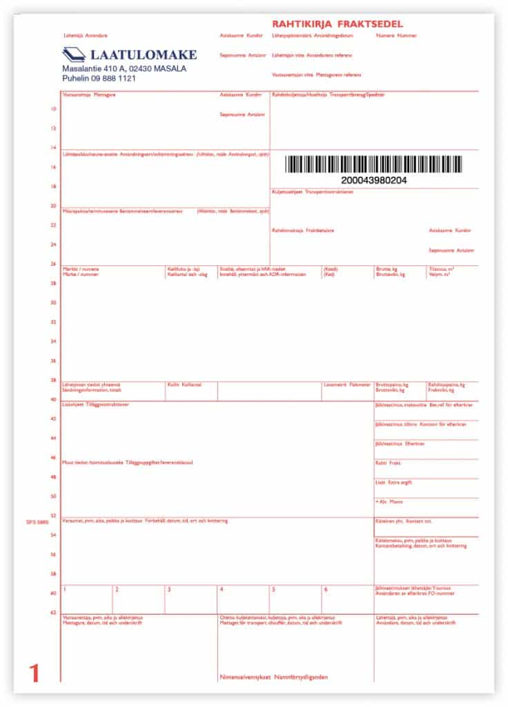 Rahtikirja - Jyväskylän Siirto-Paino Oy